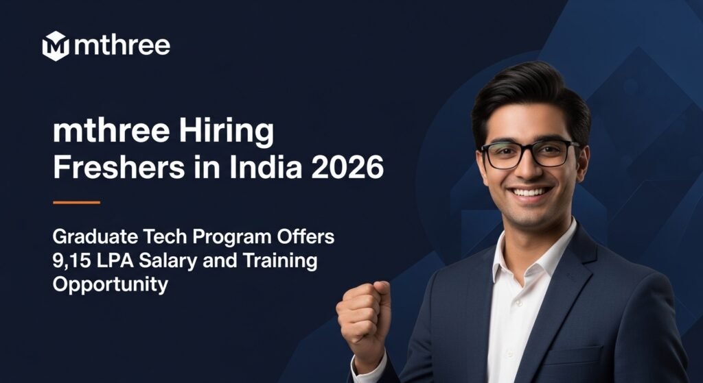 mthree Hiring Freshers in India 2026: Graduate Tech Program Offers 9.15 ...